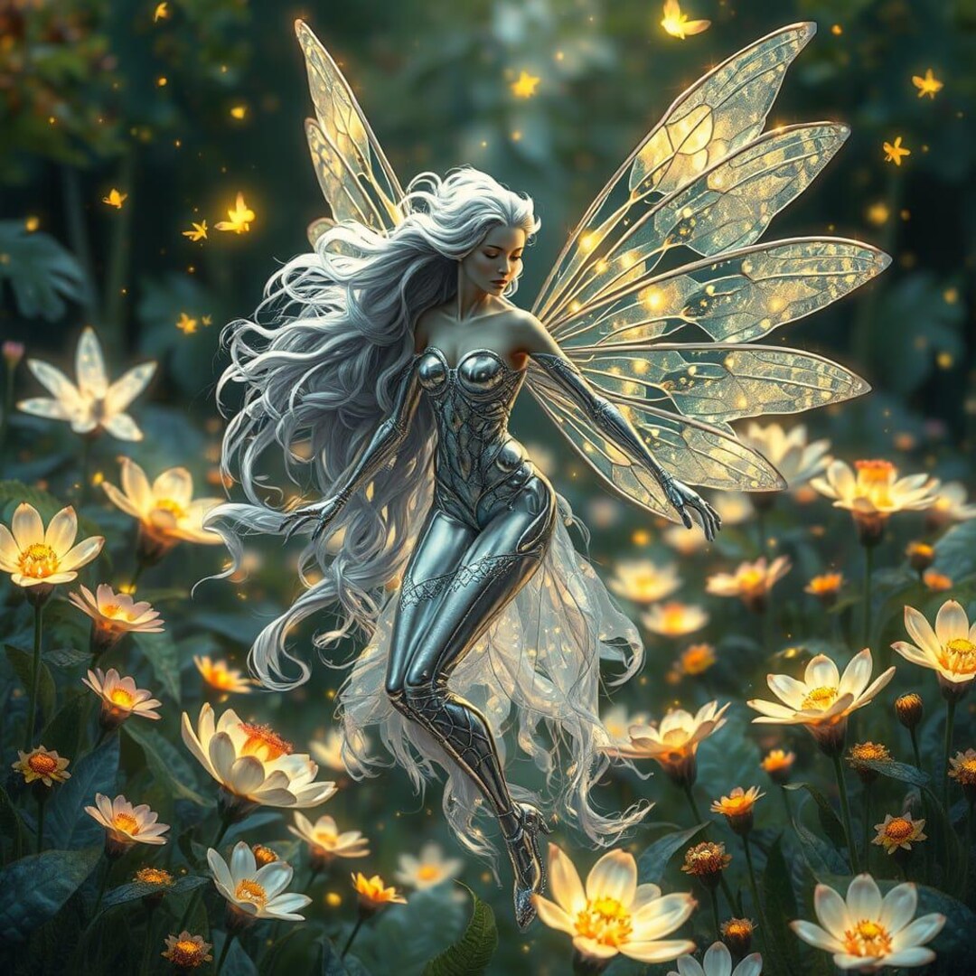RARE - Iridescent Chrome Sylph – Fractal Muse of Radiant Mechanica ...