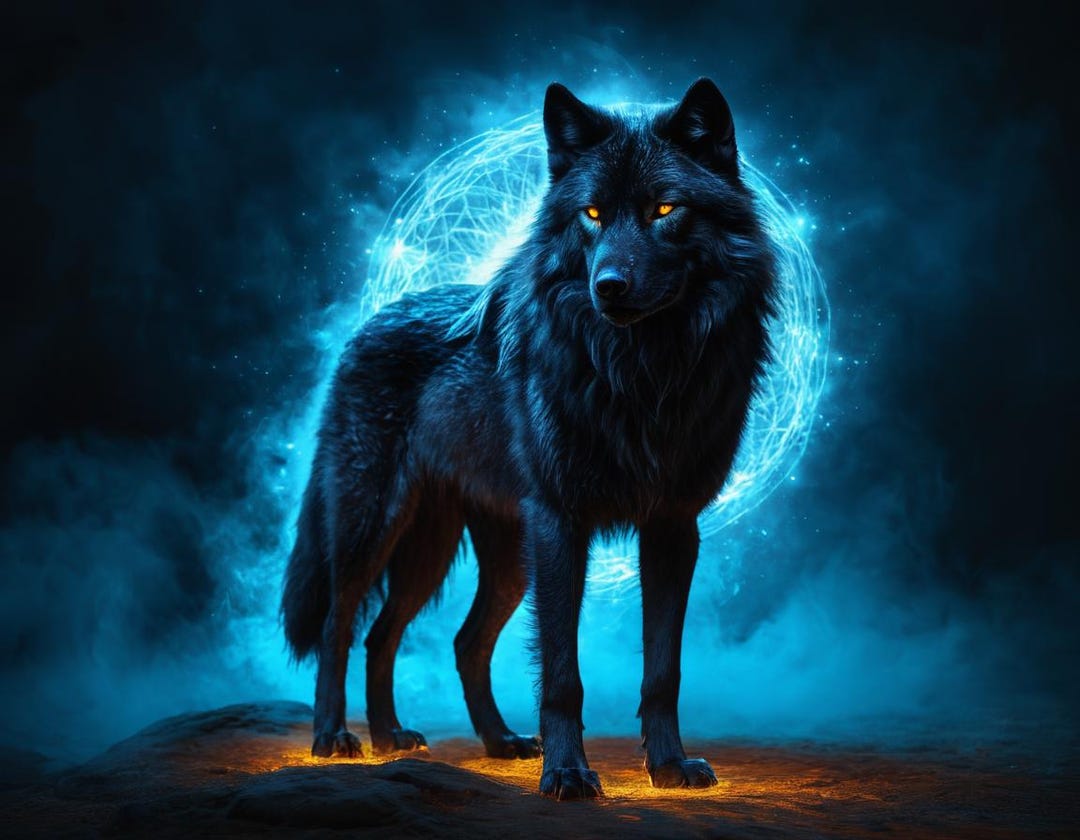 The Blue Lunar Astral Wolf – Guardian of the Hidden Realms – 24 Hr ...
