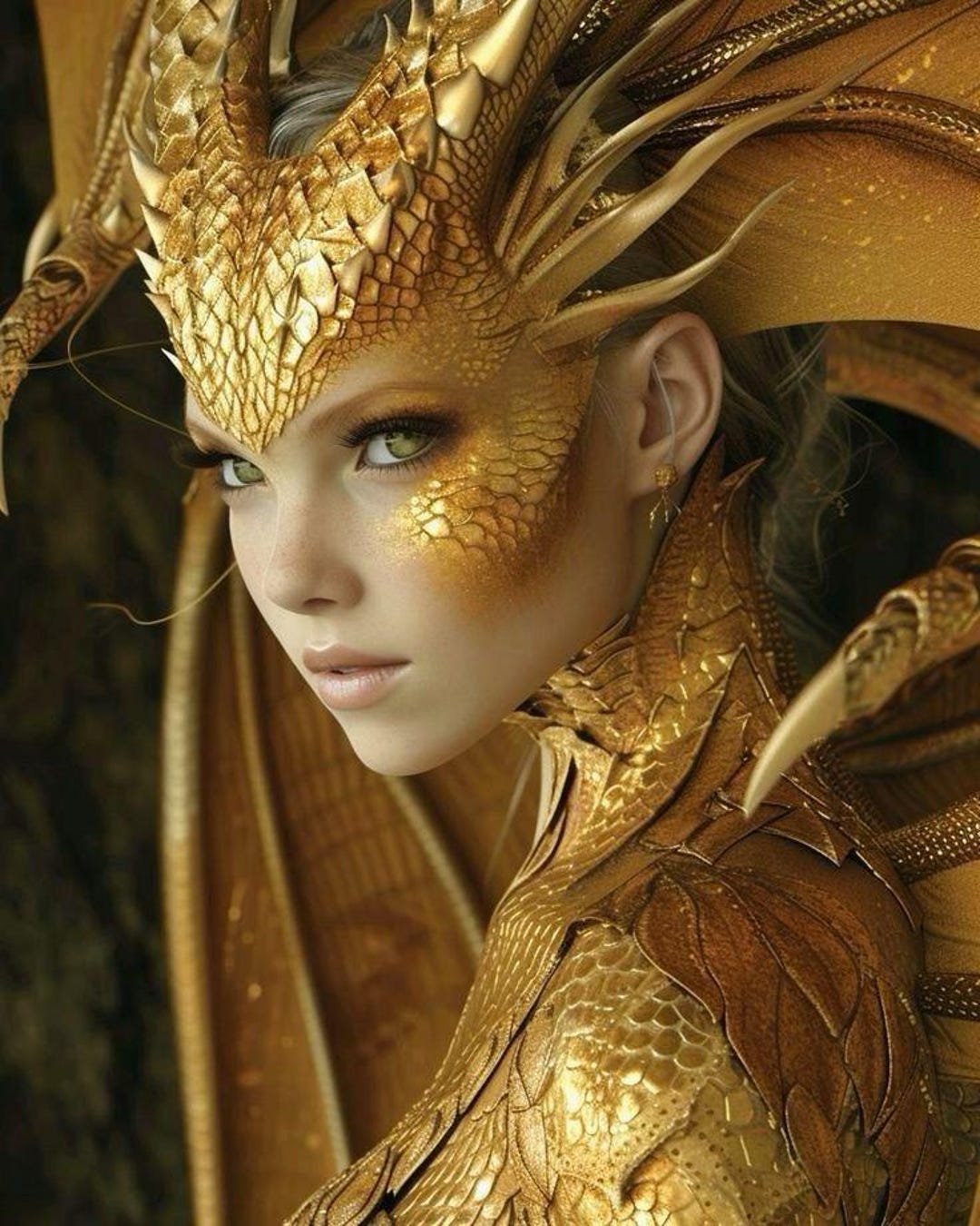 RESERVED - Golden Monarch of Lust and Sovereign Wealth - Sensual Dragon ...