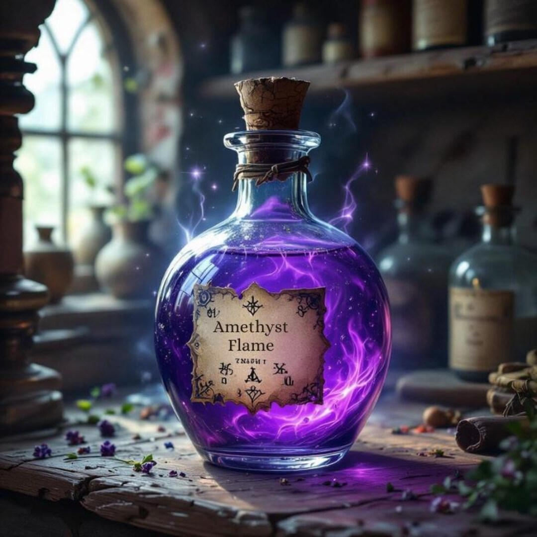Amethyst Flame Elixir — Purple Potion of Spirit Communication, Desire ...