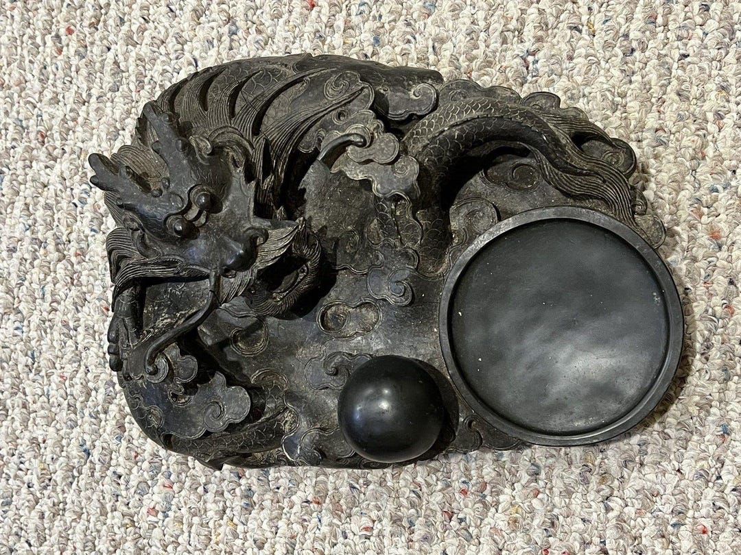 A Rare and Large ‘dragon’ Inkstone - Etsy