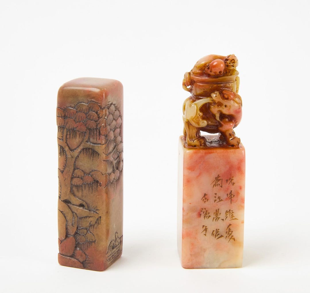 Two Antique Chinese Stone Seals - Etsy