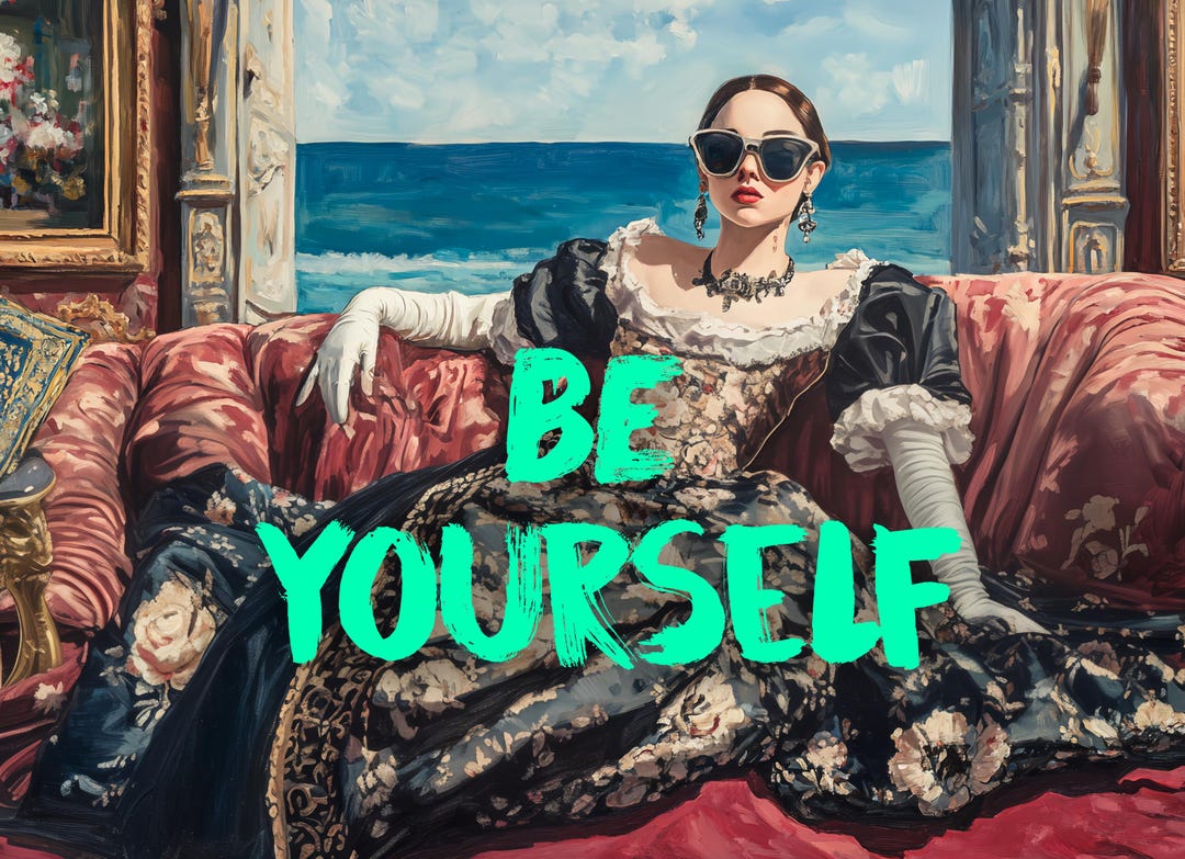 Motivational Art Poster be Yourself - Etsy