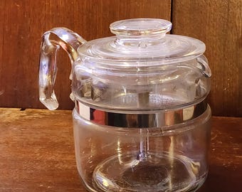Vintage Pyrex Coffee Pot 6 Cup 7756 B Vintage Pyrex Maker Percolator ...