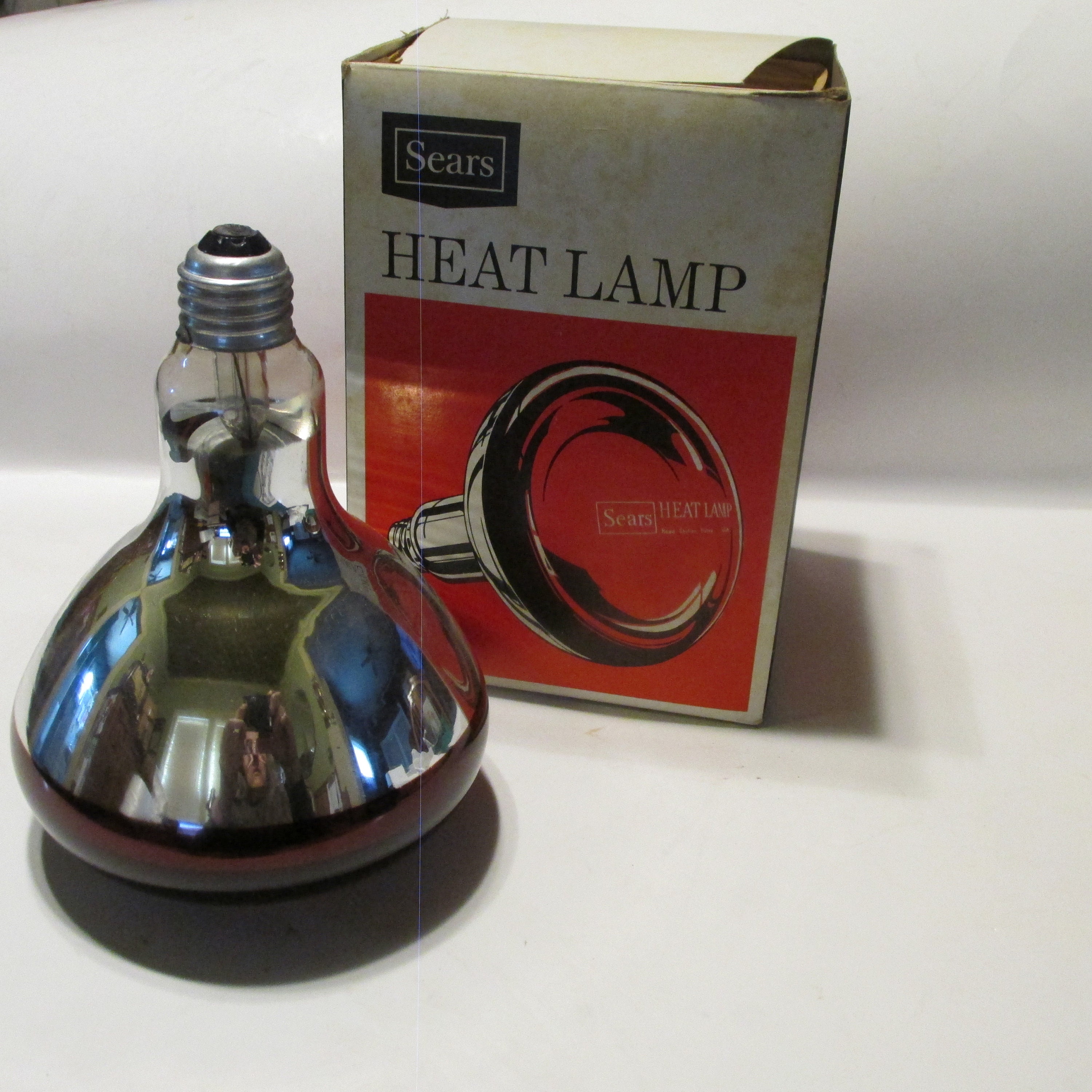 Vintage Red Heat Lamp Bulb Sears Roebuck 250 Watt.ac-dc - Etsy