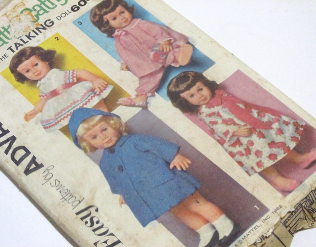 Original 1960's Chatty Kathy Mattel Doll Sew Easy, 4 Outfit Sewing ...