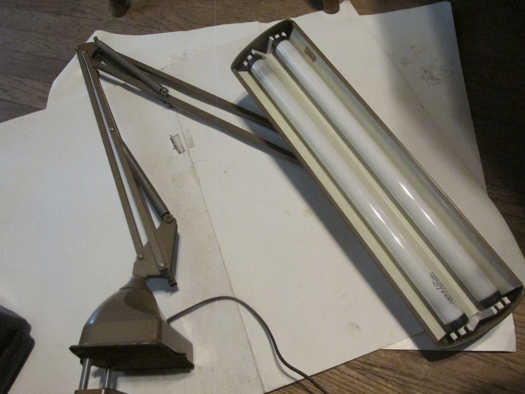Mid Century Industrial Floating Light Fixture Drafting Table Clamp Lamp ...