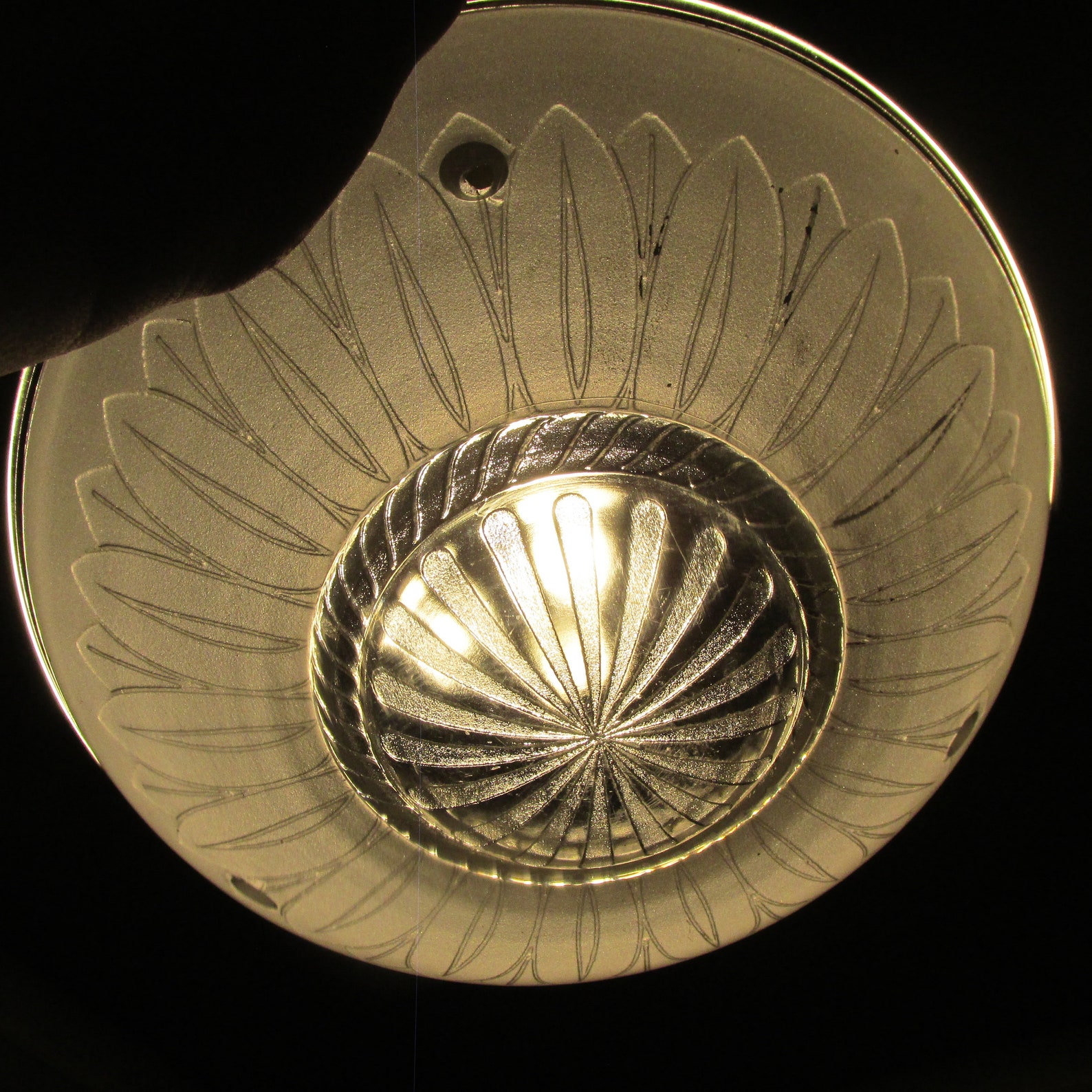 Frosted and Clear Glass Dome Ceiling Light Cover Light Shade - Etsy