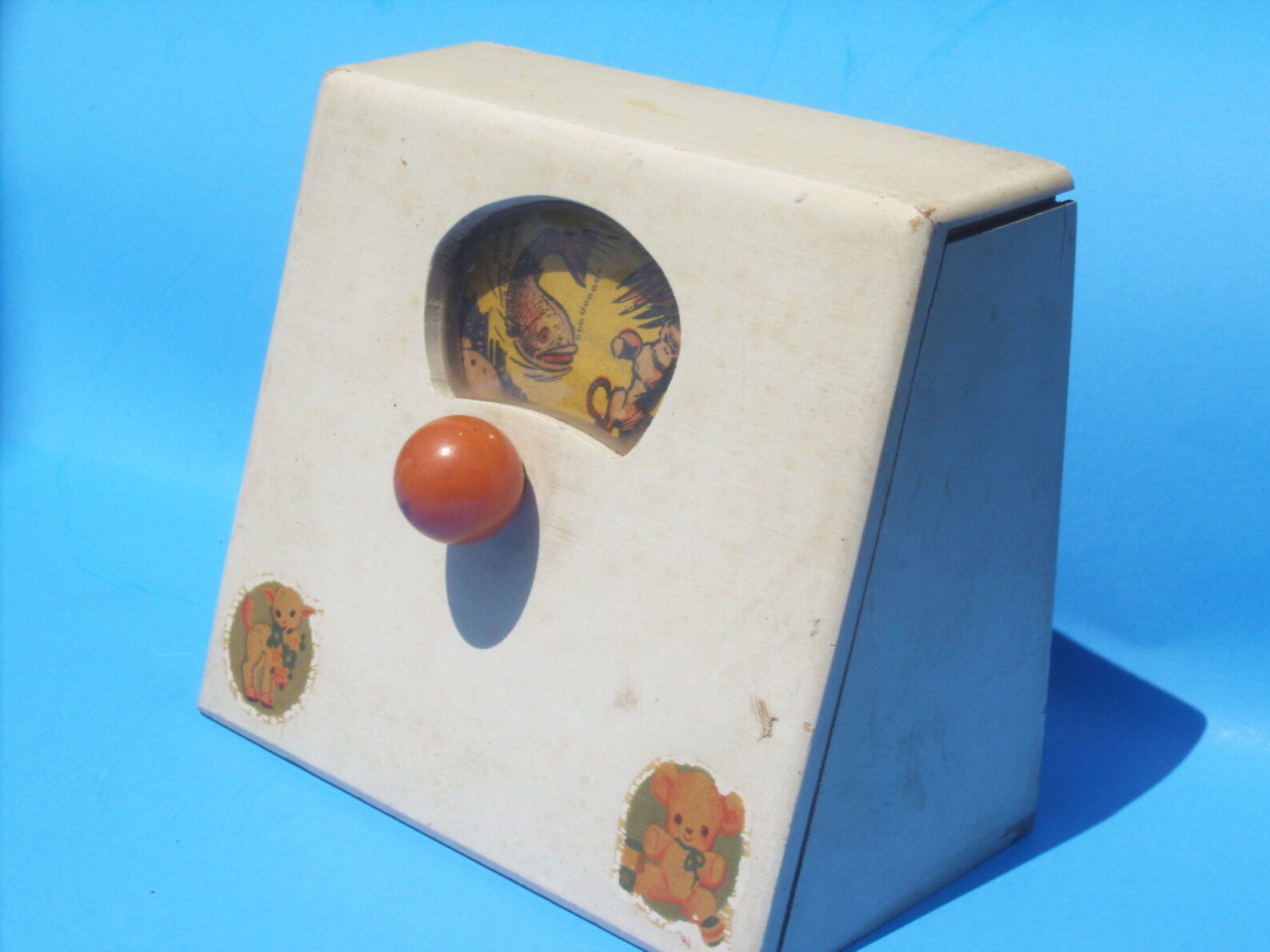 Antique Wooden Wind-up Musical Moving Picture Toy WORKS pre | Etsy