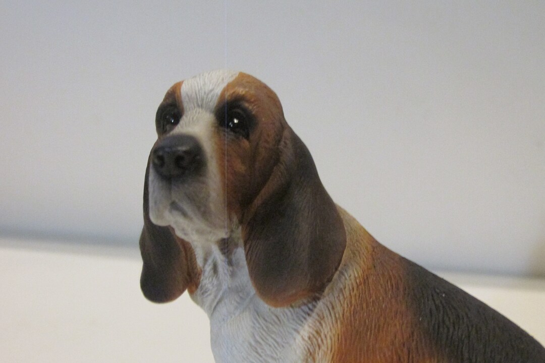 Basset Hound Resin Figurine With Glass Eyes. 1991, Realistic - Etsy