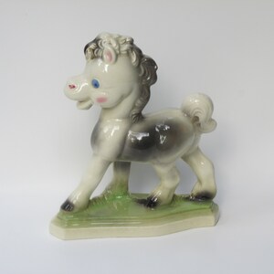 Retro Nursery Pony Figurine , Ceramic, Nursery Decor - Etsy