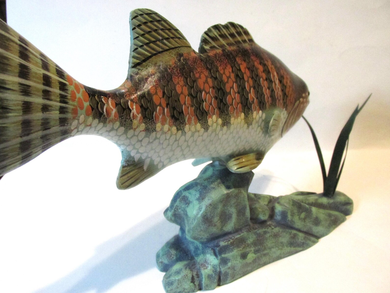 Hand Carved and Painted, 1970's Walleye Display, Sticker People's ...