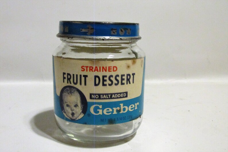 Gerber Vintage Baby Food Jar, Fruit Dessert, 4.75 Oz. Empty Jar, Retro Decor, Repurpose - Etsy