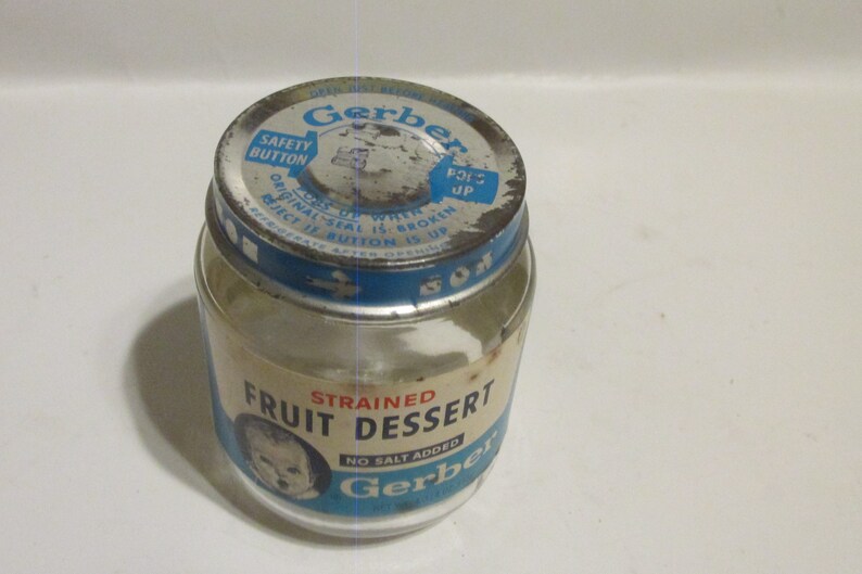 Gerber Vintage Baby Food Jar Fruit Dessert 4.75 Oz. Empty - Etsy