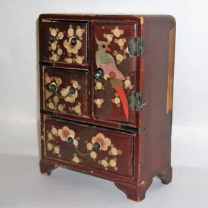 Wooden Handpainted Armoire Parrot Jewelry Box - Etsy