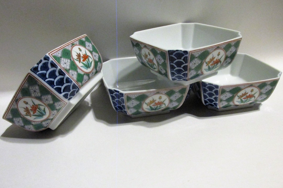 Japanese Rice Bowl, Serving Bowls, Trinkets, Set of 4, Sticker and ...