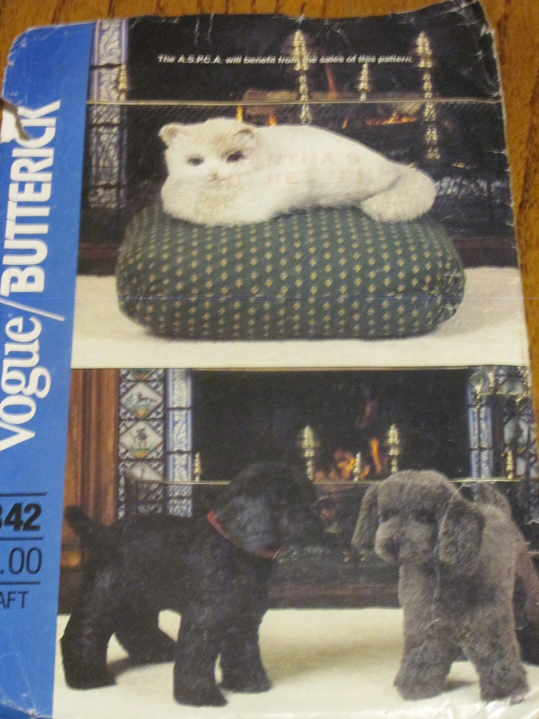 Stuffed Dog / Cat Pattern, Vogue / Butterick 8342 - Etsy
