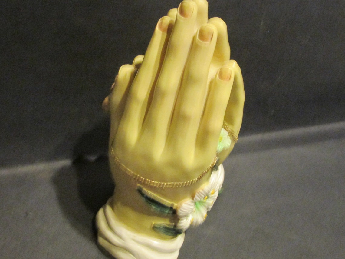 Ceramic Catholic Praying Hands Easter Religious - Etsy