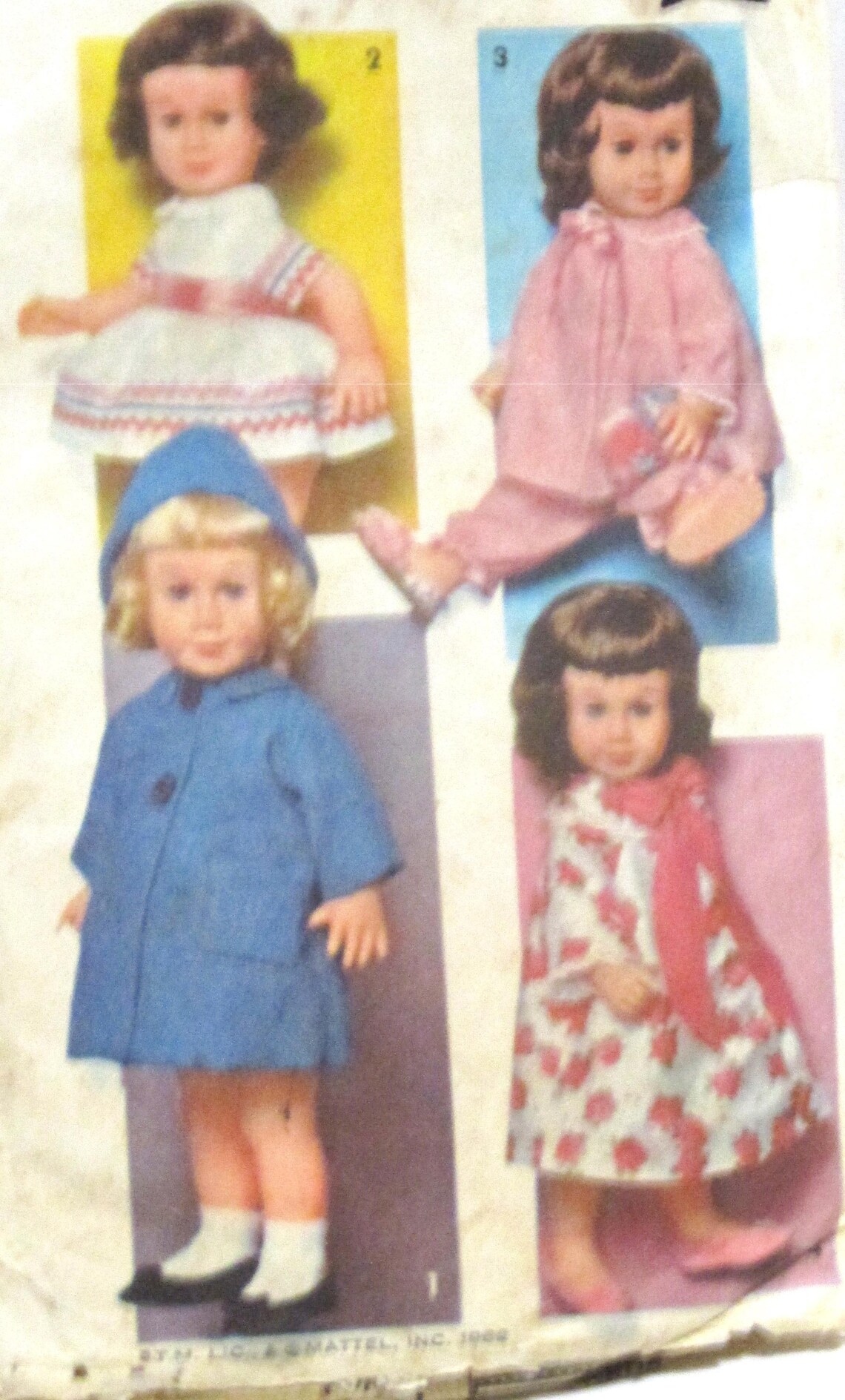 Original 1960's Chatty Kathy Mattel Doll Sew Easy, 4 Outfit Sewing ...