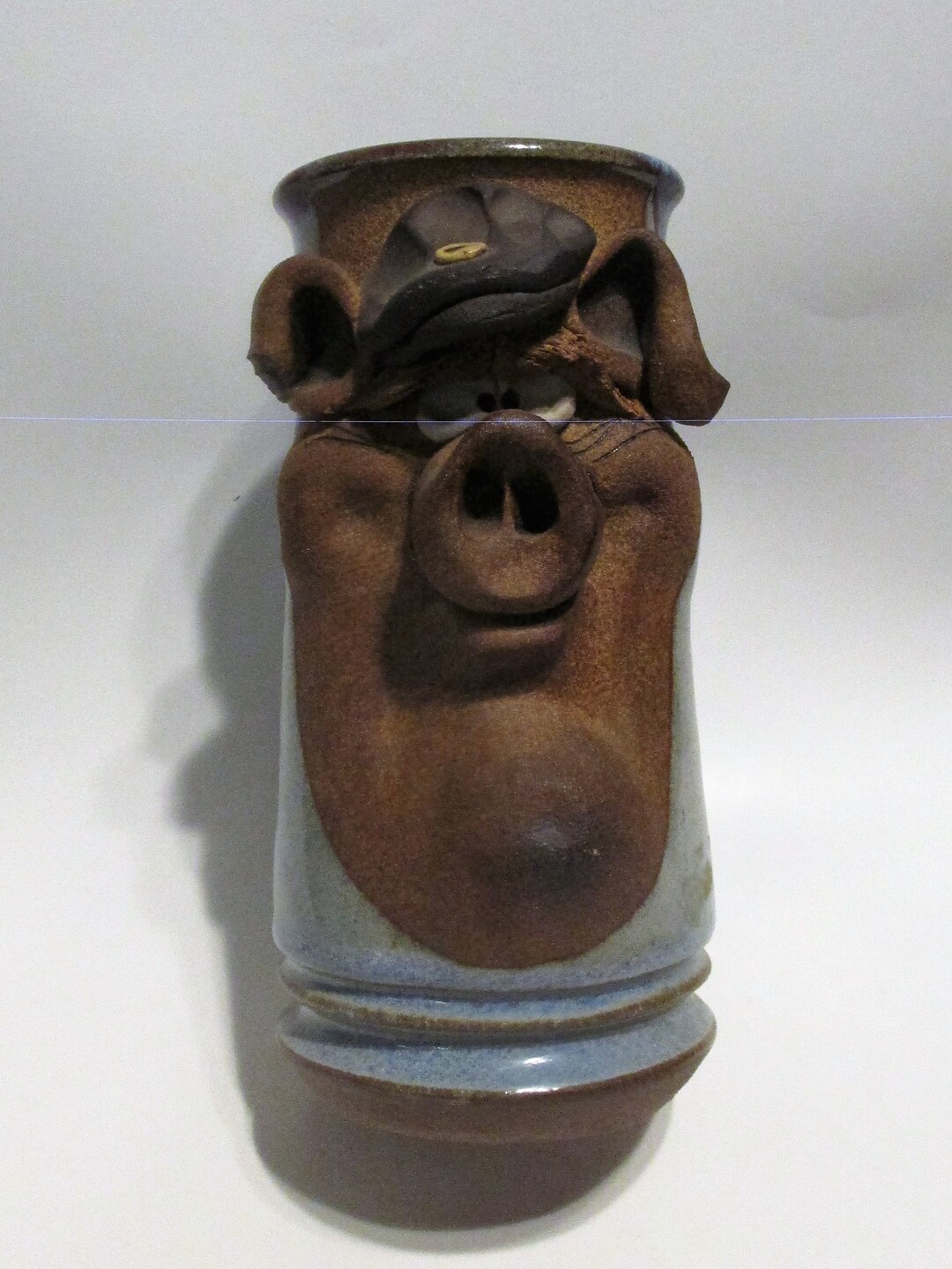 Mahon Stoneware Drip Ceramic Pottery Biker Pig, Hog Large Stein, Mug ...