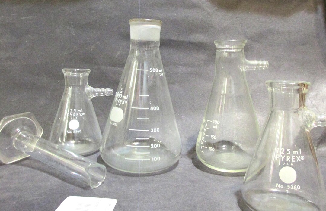 Science Pyrex 500 ML Narrow Mouth Graduated Erlenmeyer Flask , EXAX ...