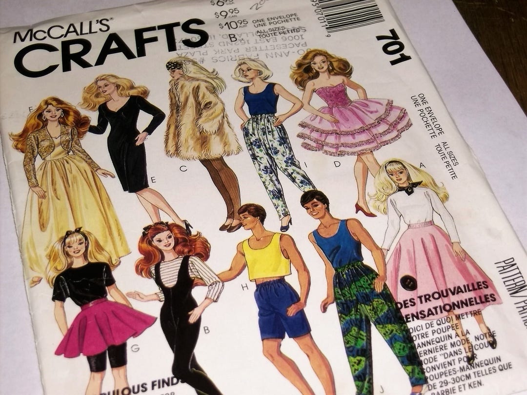 Fashion Male & Female Doll Clothes Sewing Pattern - Etsy