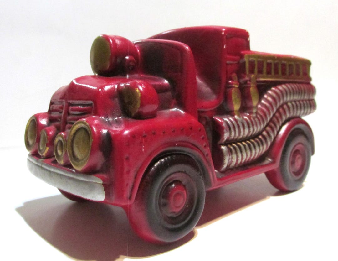 Fire Engine Relpo Planter, Made in Japan, With Sticker - Etsy