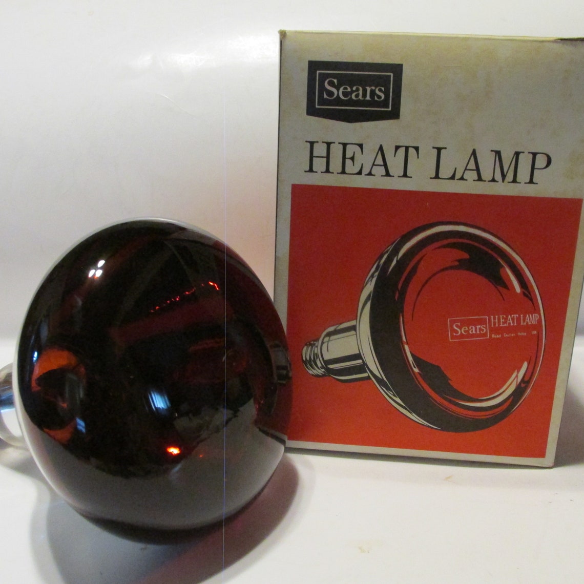 Vintage Red Heat Lamp Bulb Sears Roebuck 250 Watt.AC-Dc | Etsy