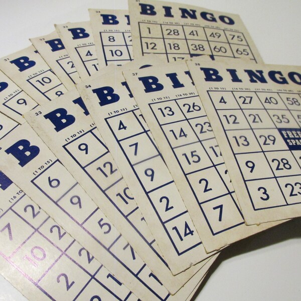 Vintage Bingo Cards - Etsy