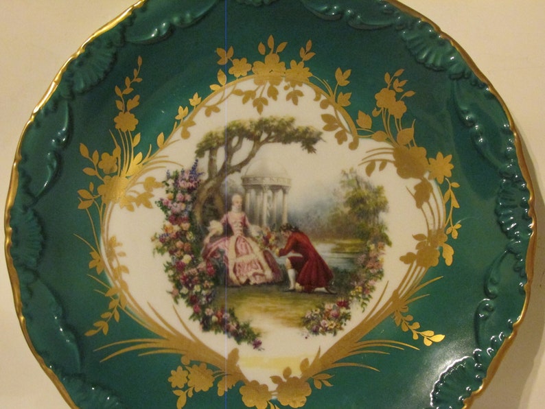 Limoges France Cabinet Large Gold Detail Lovers Proposal Plate | Etsy