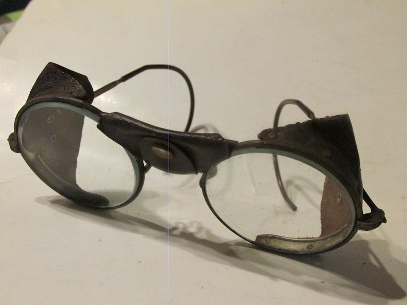 Antique Industrial Welding Goggles With Intact Leather Side - Etsy