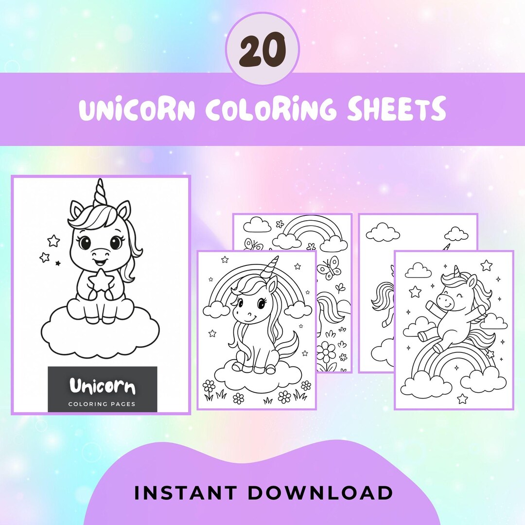 Printable Unicorn Coloring Pages | 20 Cute and Beautiful Designs ...