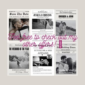 Wedding Newspaper Template, Newspaper Wedding Program Template ...