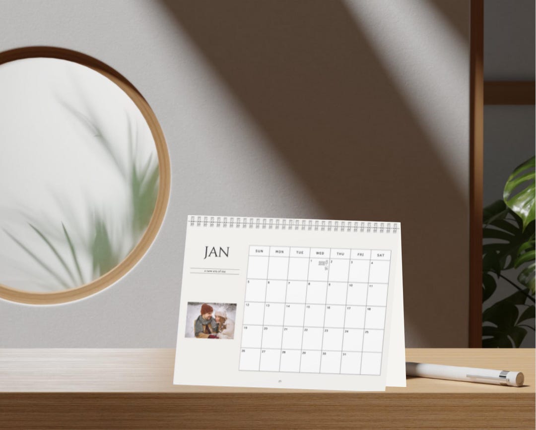 2025 Personalized Desk Photo Calendar With Monthly Planner & Journaling ...