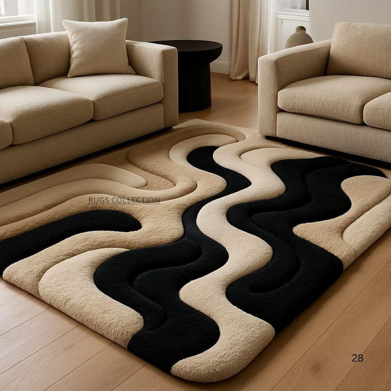 Black Area Rugs 7x9 - Etsy