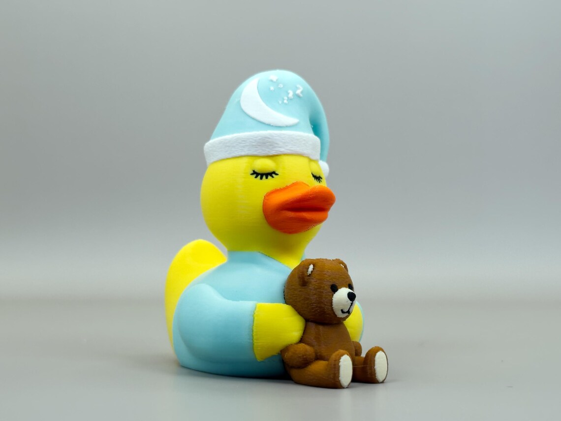 Goodnight Duck With Teddy Bear: Cruise Hiding, Nursery Gift - Etsy