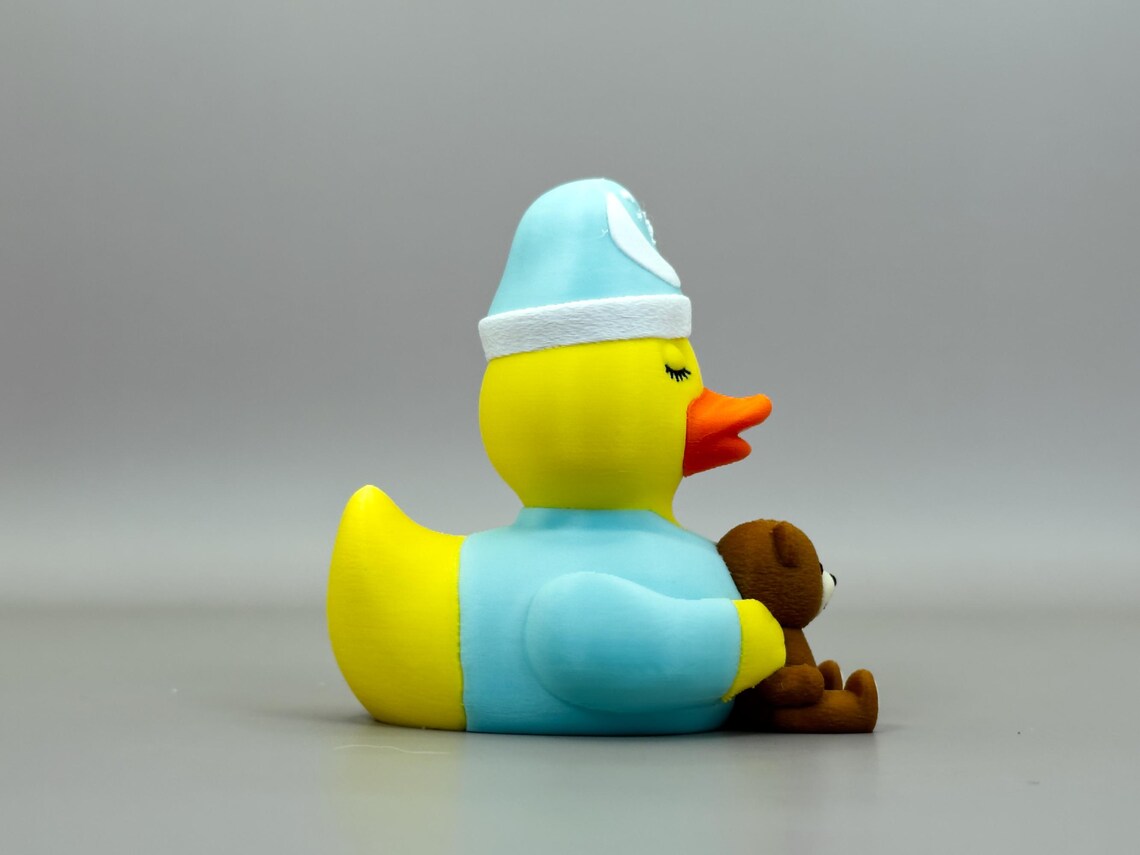 Goodnight Duck With Teddy Bear: Cruise Hiding, Nursery Gift - Etsy
