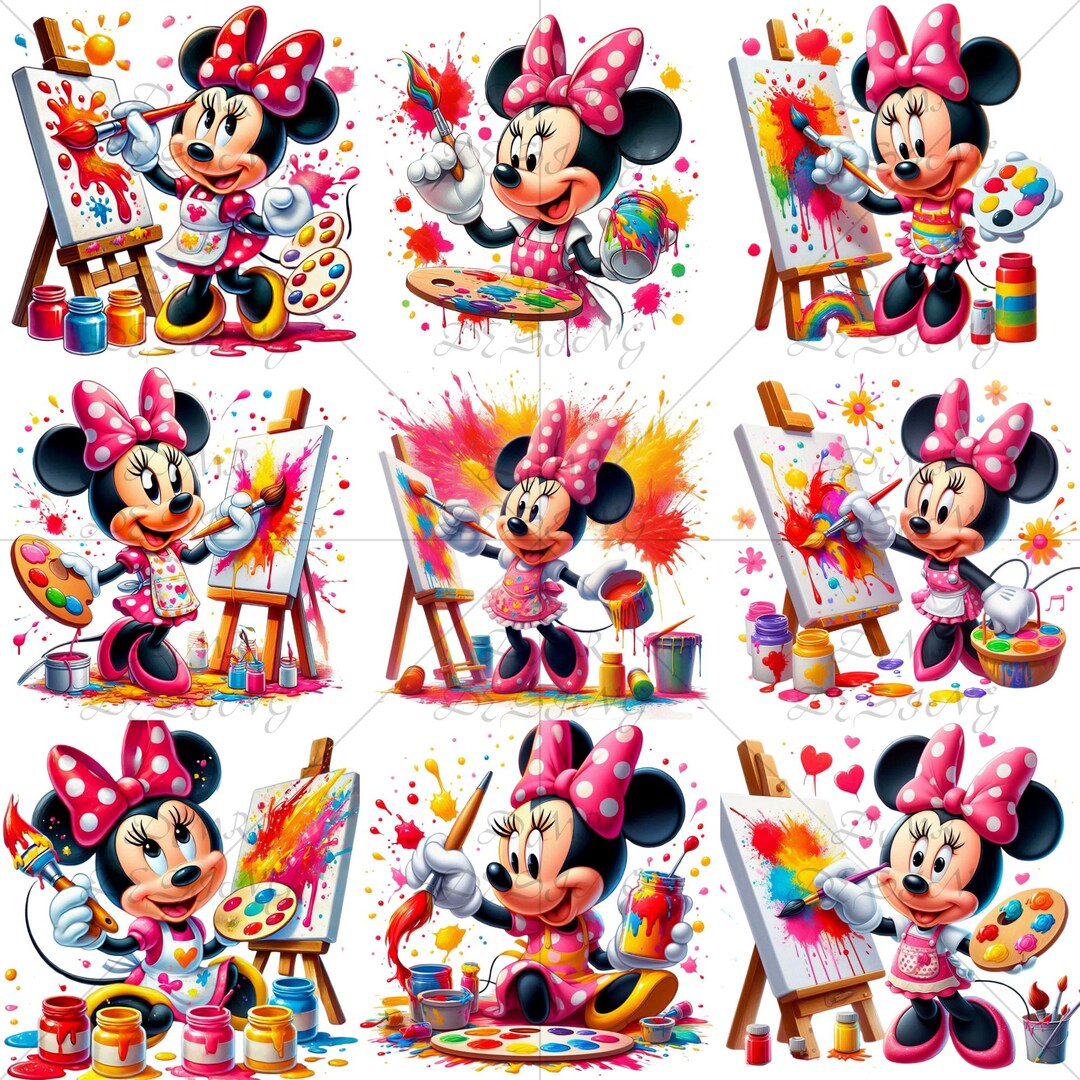 Minnie Paint Png, Magical Kingdom Png, Mickey Minnie Paint Bundle ...