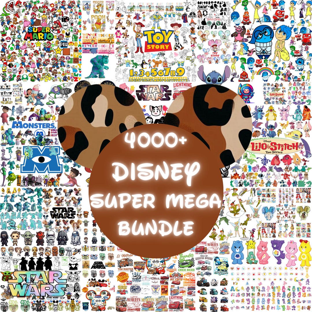 Paquete Super Mega Disney con más de 4000 diseños: Mickey, Minnie ...
