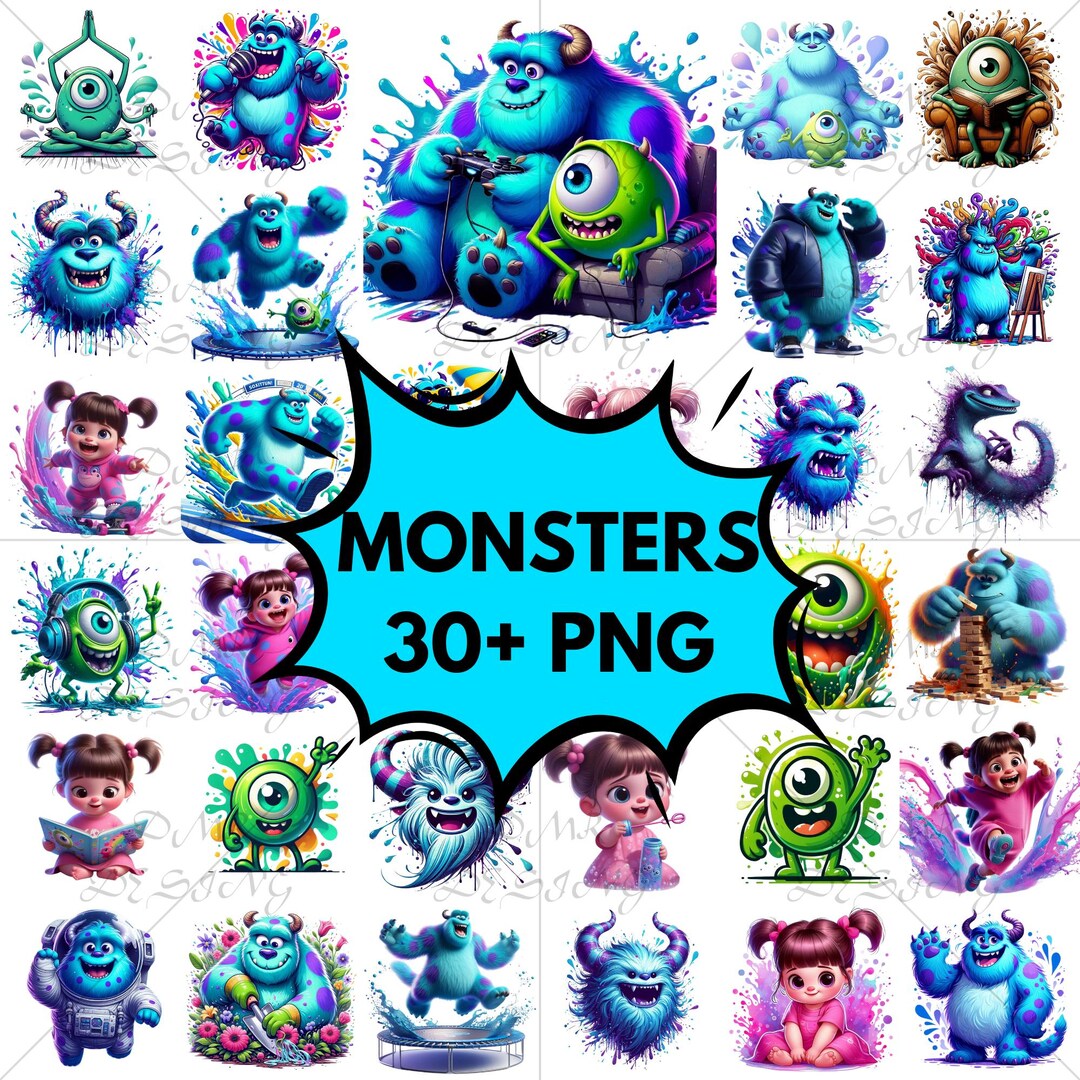 Monsters Characters SVG, Monsters Svg, MONSTERS Inc. Png Bundle ...