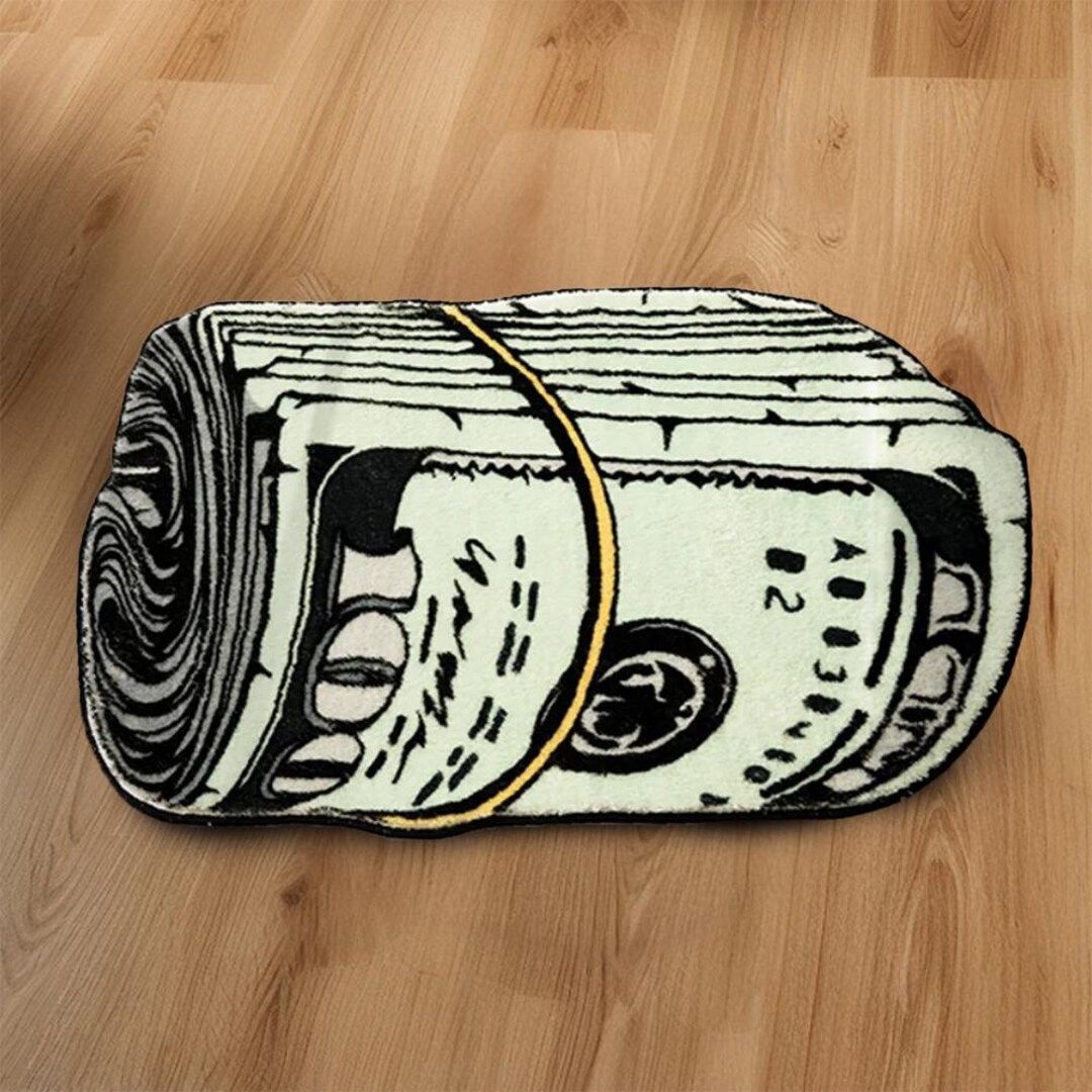 Dollar Bill Green Money Carpet Rug, Home Living Room Floormat Dollar ...