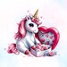 Valentine Unicorn PNG Bundle – Floral Clipart, Sublimation Designs ...