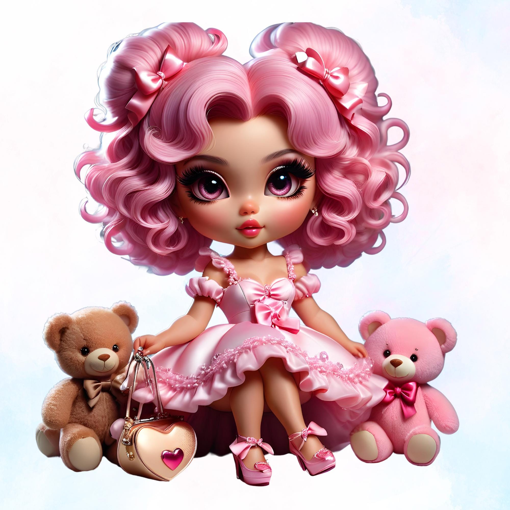 29 Cute Chibi Clipart Girl PNG Bundle – Digital Chibi Characters PNG ...