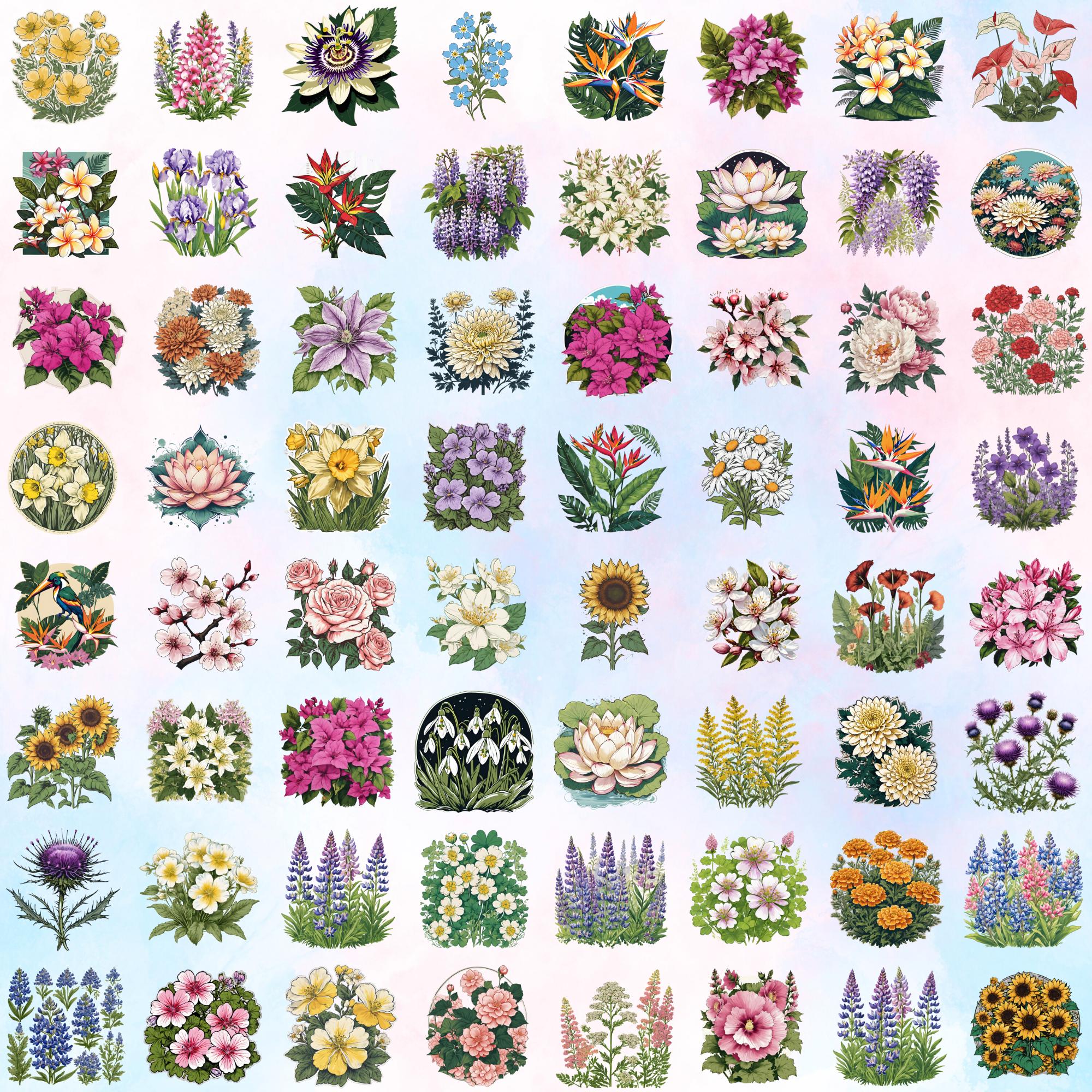 Floral PNG Mega Bundle, Watercolor Flower Clipart (digital Download) - Etsy