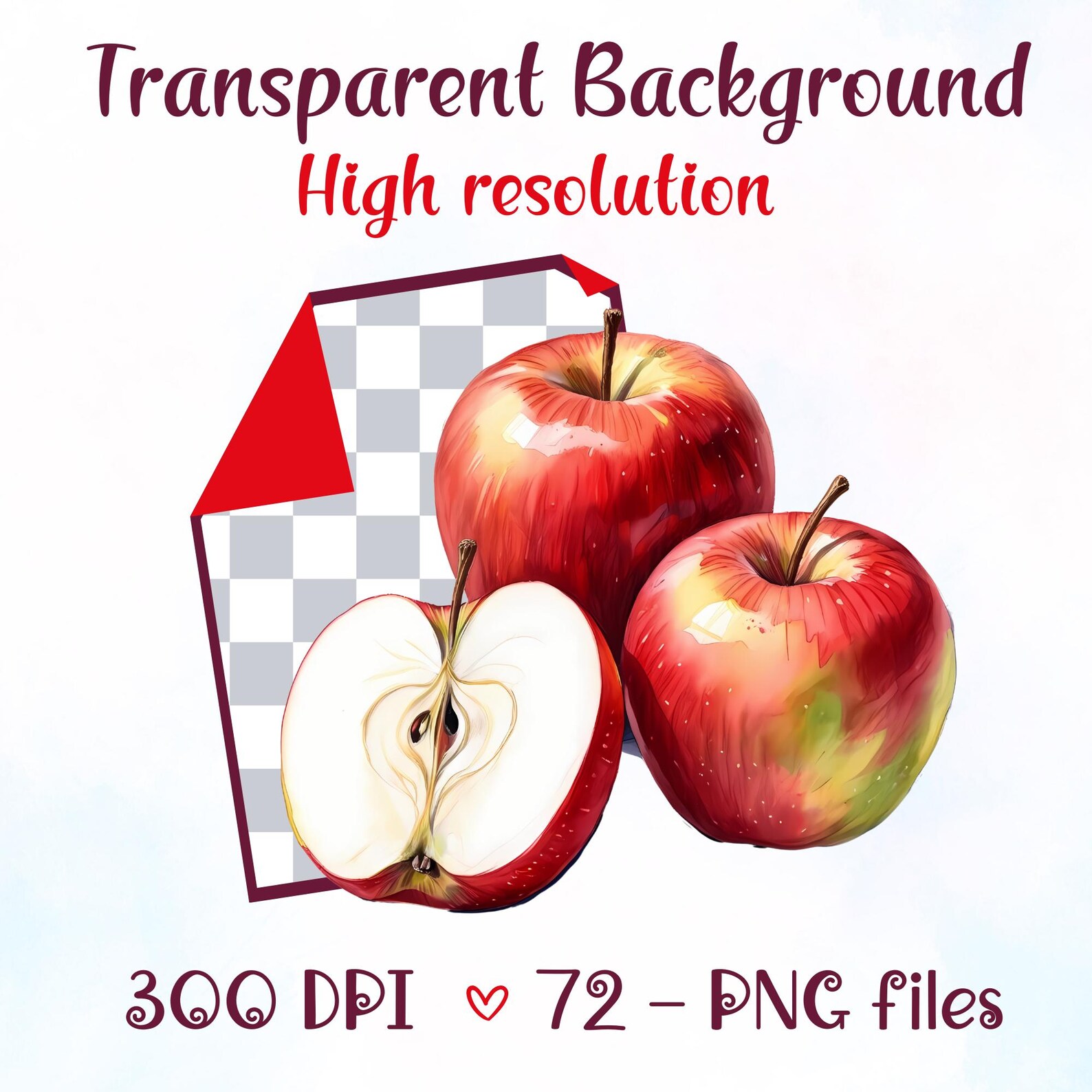 72 Watercolor Fruit PNG Bundle, High-resolution Fruits Clipart, Digital ...