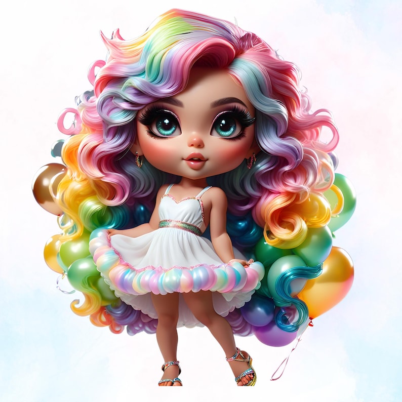 29 Cute Chibi Clipart Girl PNG Bundle – Digital Chibi Characters PNG ...
