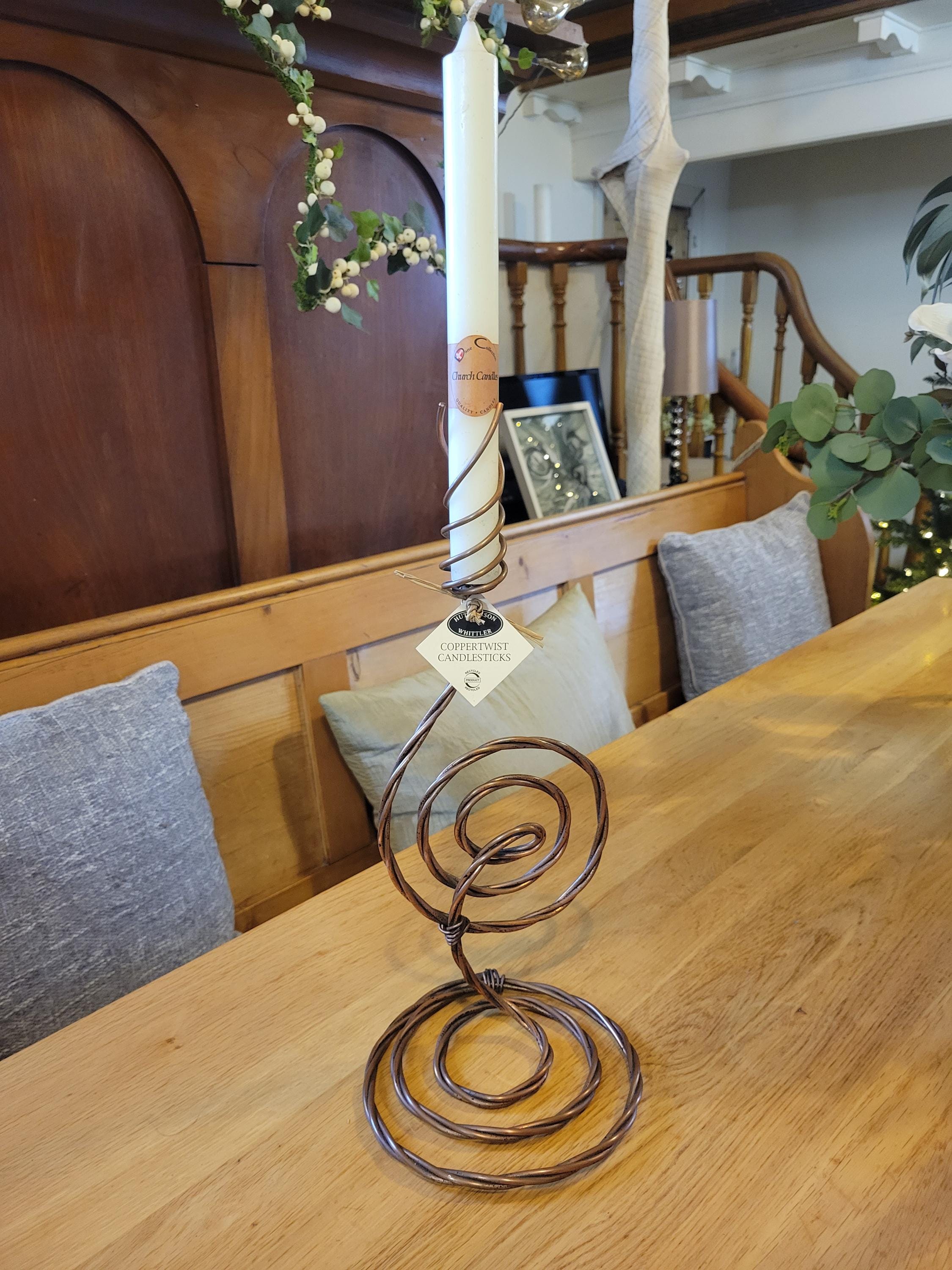 Treble Clef Copper Twist Candlestick - Candle Holder (handmade ...