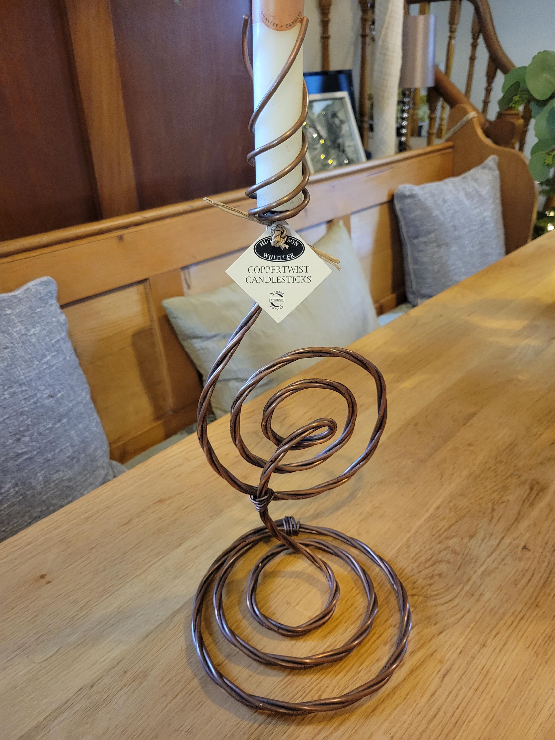 Treble Clef Copper Twist Candlestick - Candle Holder (handmade ...