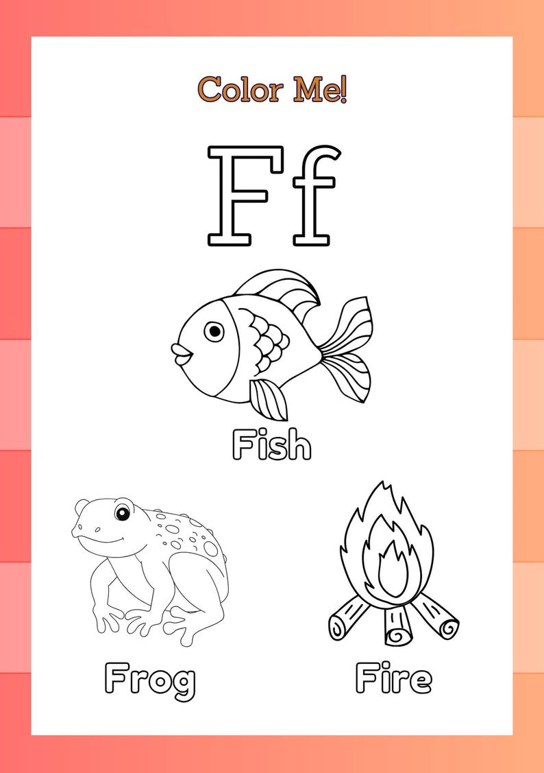 PRINTABLE Alphabet Coloring Book for Toddlers - Etsy