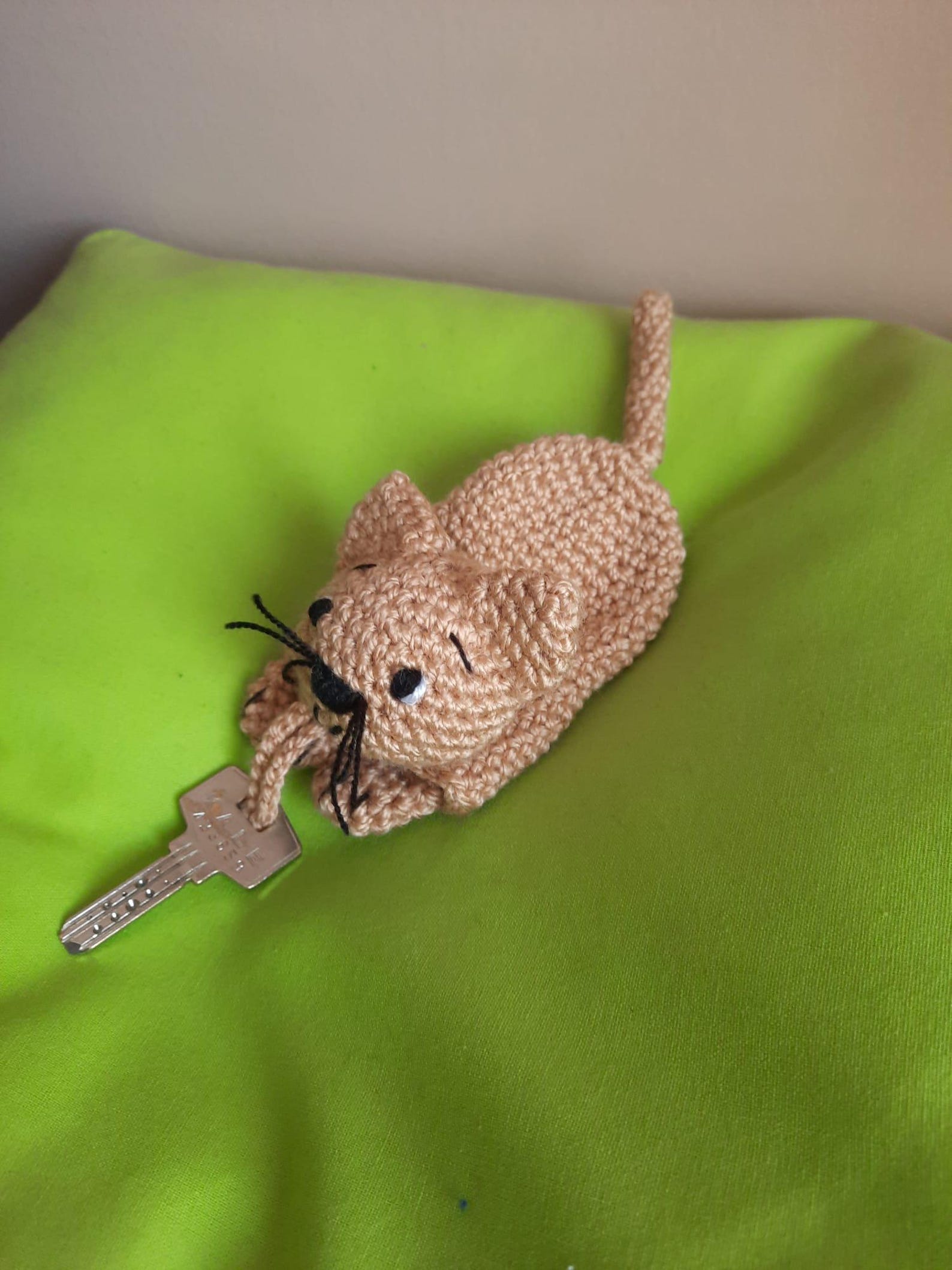 Crochet Cat Key Cover Pattern: Amigurumi Kitty Keychain (PDF Pattern ...